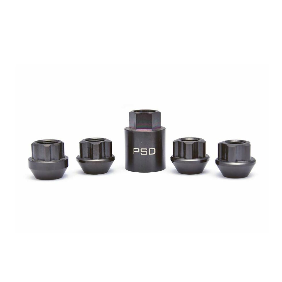 PSDesigns Black-Line Titanium Locking Wheel Nuts (M12x1.5mm)